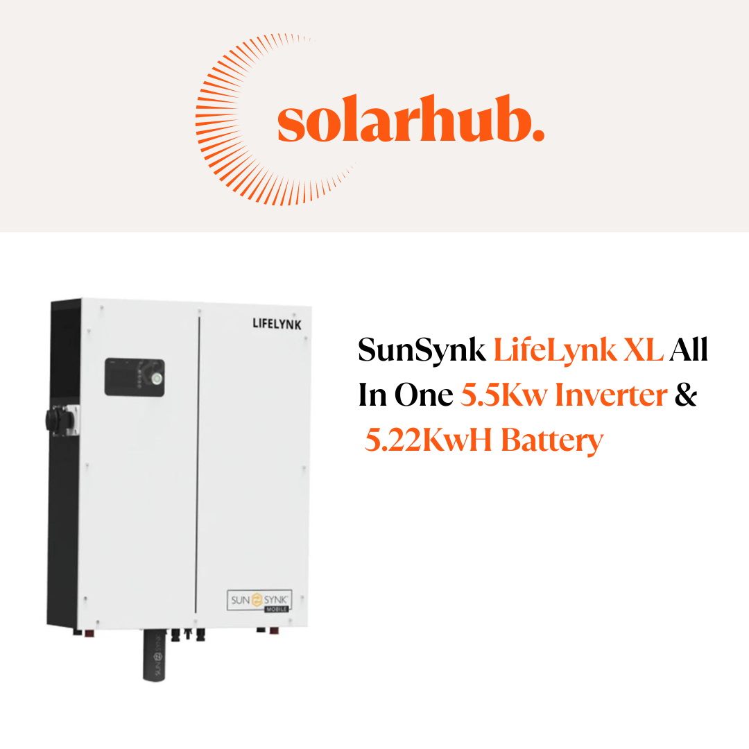 Sunsynk Lifelynk All In One XL 5.5kW Hybrid Inverter & 5.22kWh Battery ...