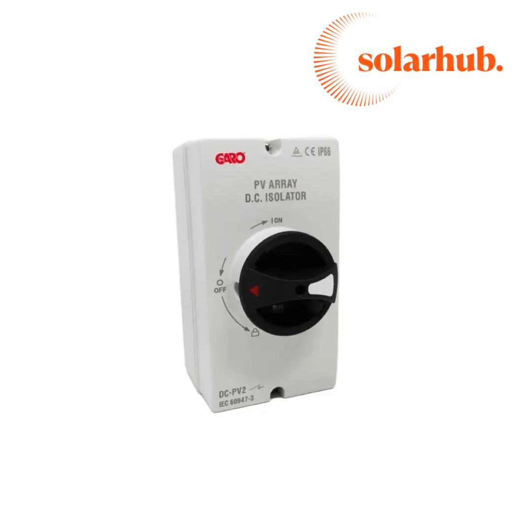 GARO DC Rotary Isolators IP65 - 16A 32A 2 String – Solar Hub