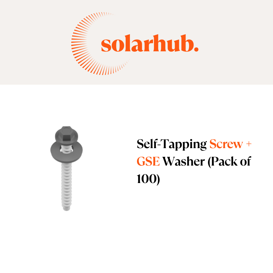 GSE Self-Tapping Screw + GSE Washer (Pack of 100) – Solar Hub