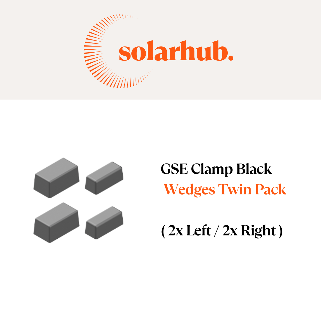 GSE Clamp Black Wedges Twin Pack ( 2x Left / 2x Right ) – Solar Hub