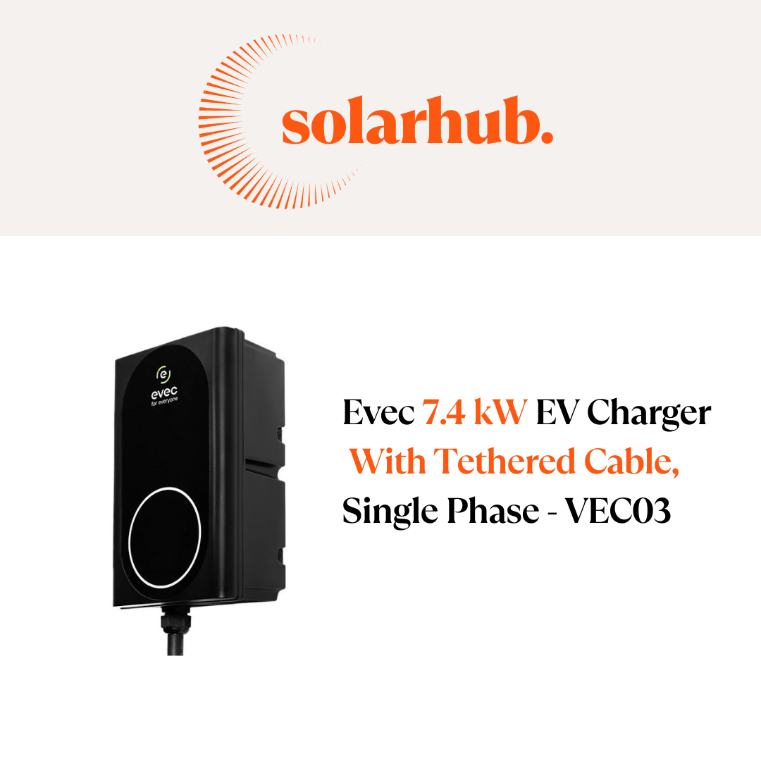 evec EV Charger 7.4kW, Type 1 & Type 2, Single Phase, Untethered Elect ...