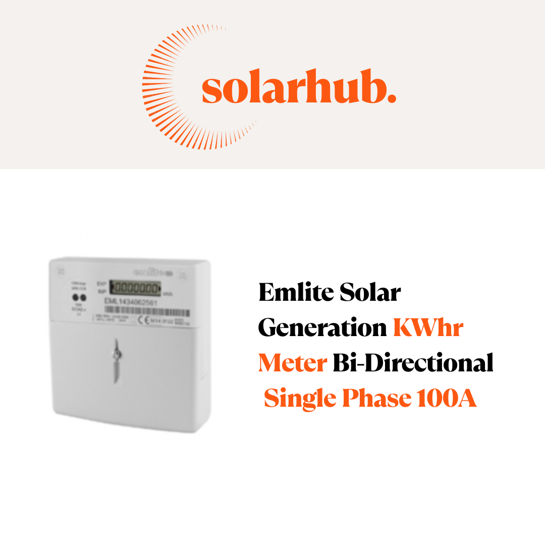 Emlite Solar Generation KWhr Meter Bi-Directional Single Phase 100A ...